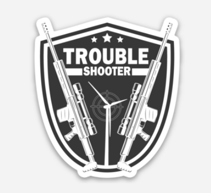 Trouble Shooter Sticker – TCGM Store